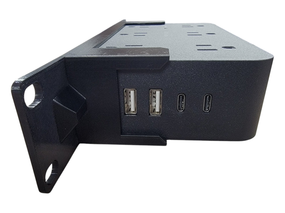 Blazin3D 10-inch Network Rack PDU Power Strip, 12 Outlets, USB-A/C Por